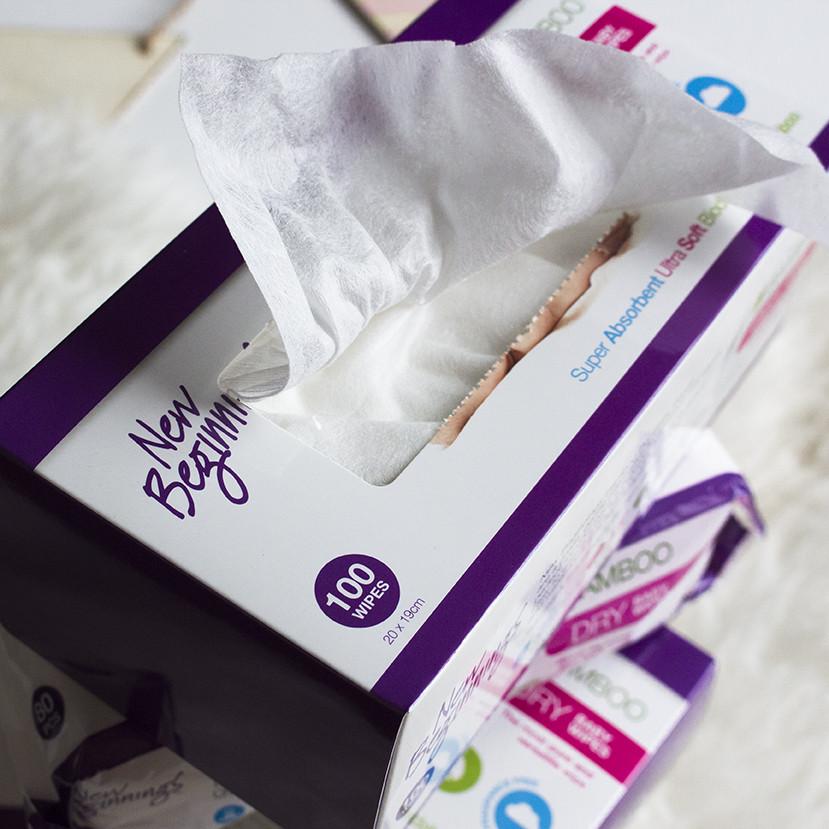 New Beginnings Bamboo Dry Wipes Box 100 – Baby Care Nursery