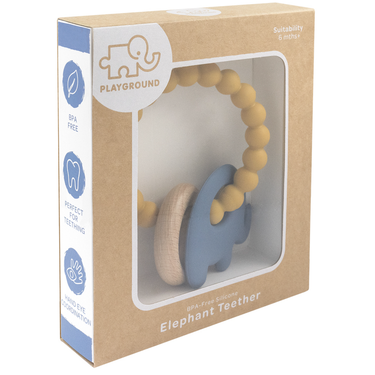Playground Silicone Elephant Teether – Baby Care Nursery