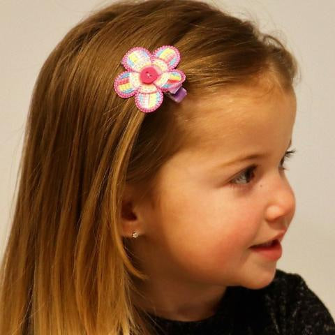 No Slippy Hair Clippy - Karielle Flower Pinch Clip – Baby Care Nursery